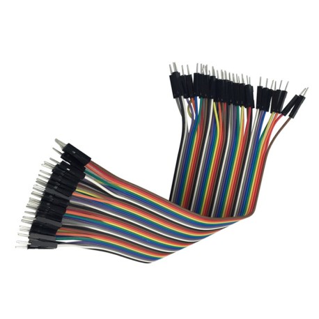 Cable Macho Macho 40 x 1 pin 30cm Male - Male Jumper Cables for Arduino ...